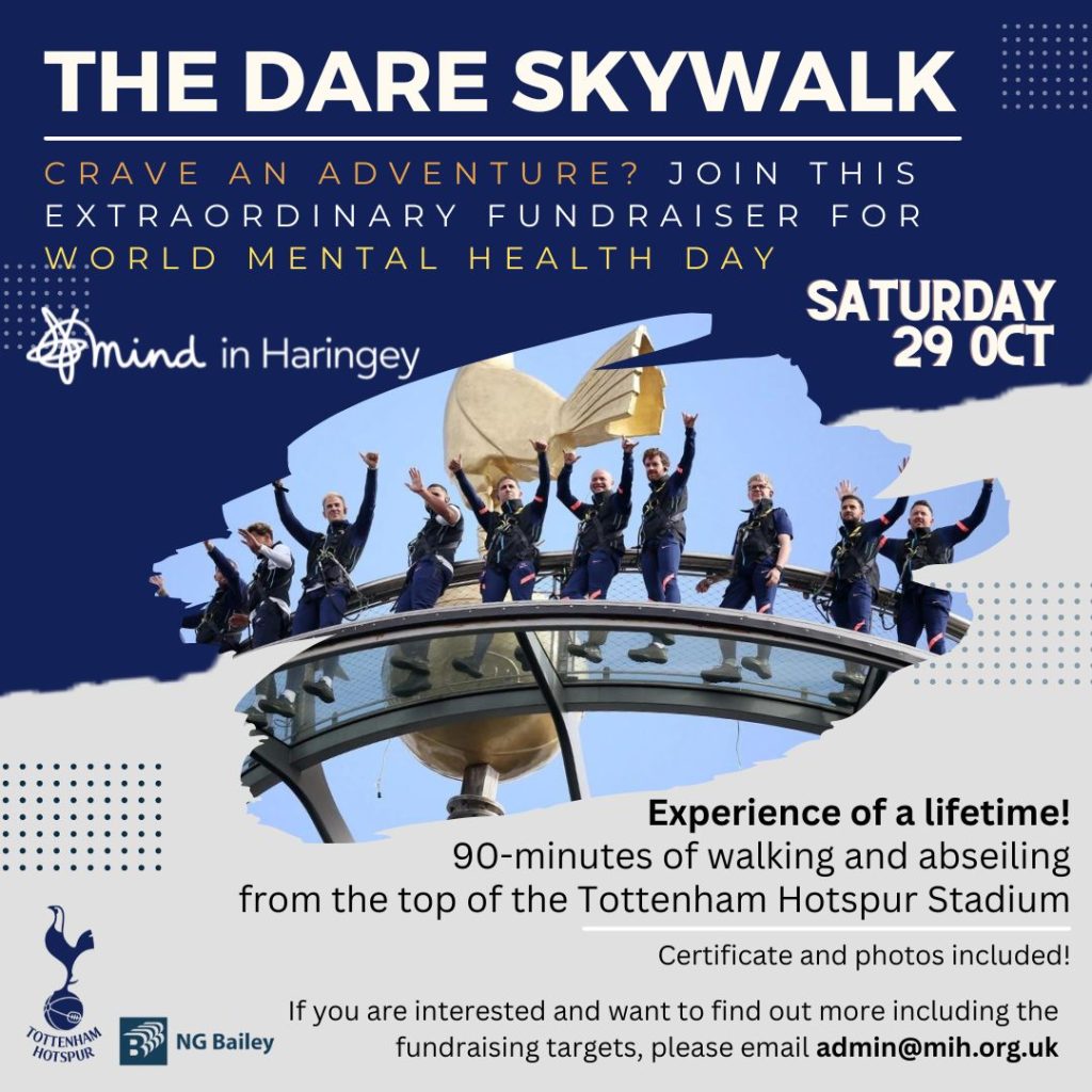 Tottenham Stadium Skywalk Dare/Edge Fundraiser | Mind in Haringey