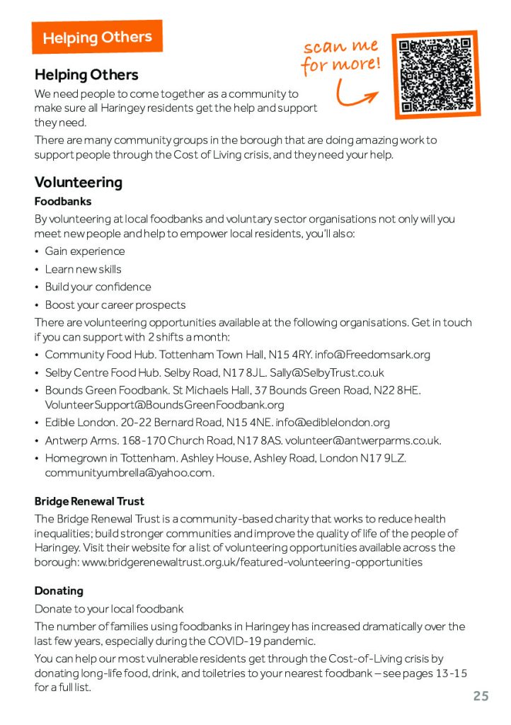 Haringey Council – Help with the Cost of Living | Mind in Haringey