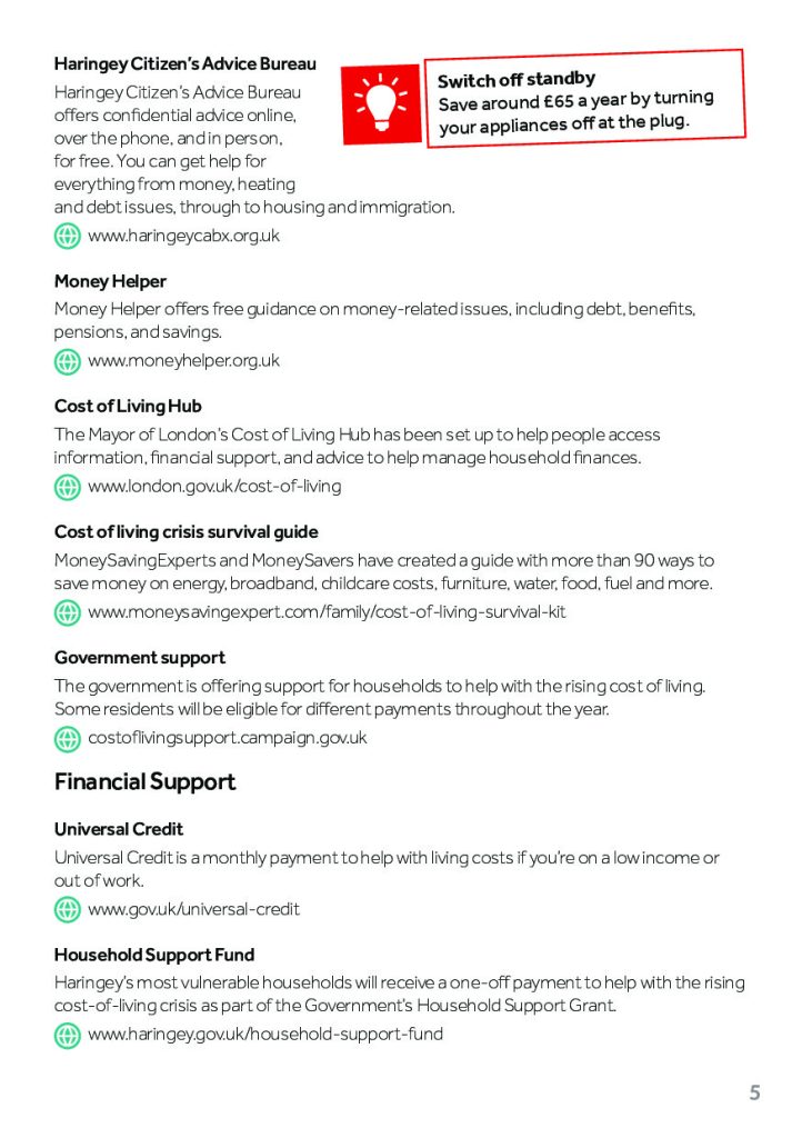 Haringey Council – Help with the Cost of Living | Mind in Haringey